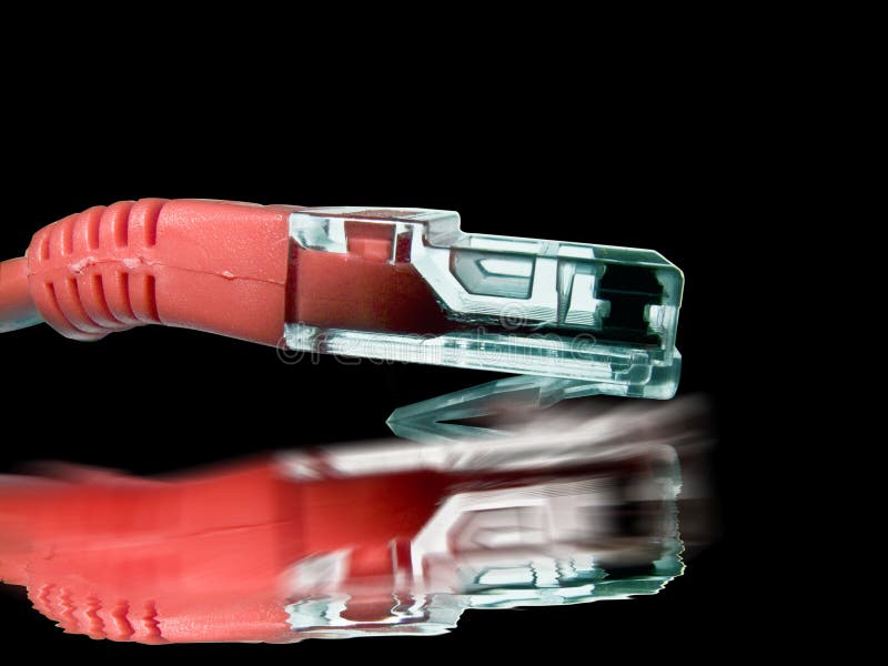 Computing - Red Network Patch Lead Isolated Stock Photo - Image of ...