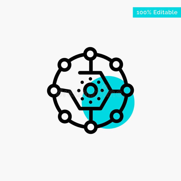 Computing, Computing Share, Connectivity, Network, Share Turquoise Highlight Circle Point Vector ...