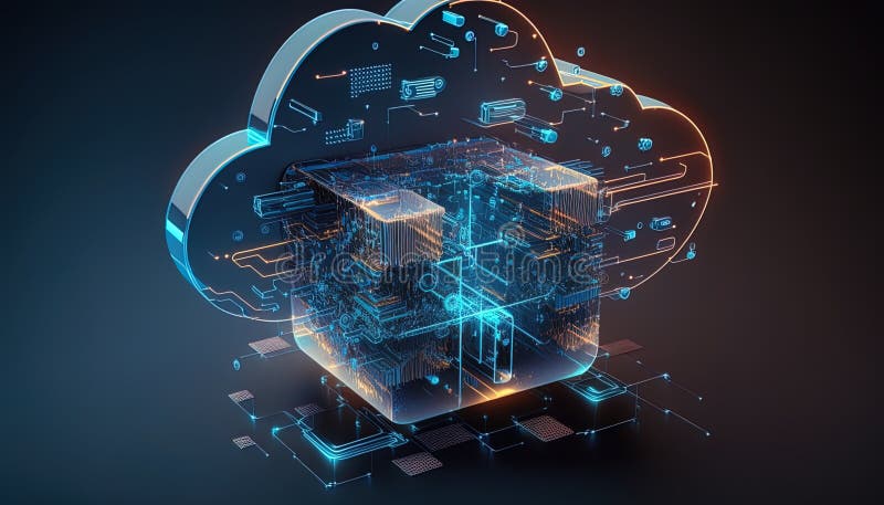 Computing Technology Concept Born from the Depths of AI Generate ...