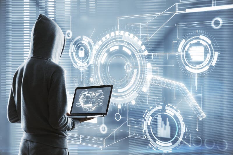 Computing, Theft and Information Concept Stock Image - Image of closeup ...