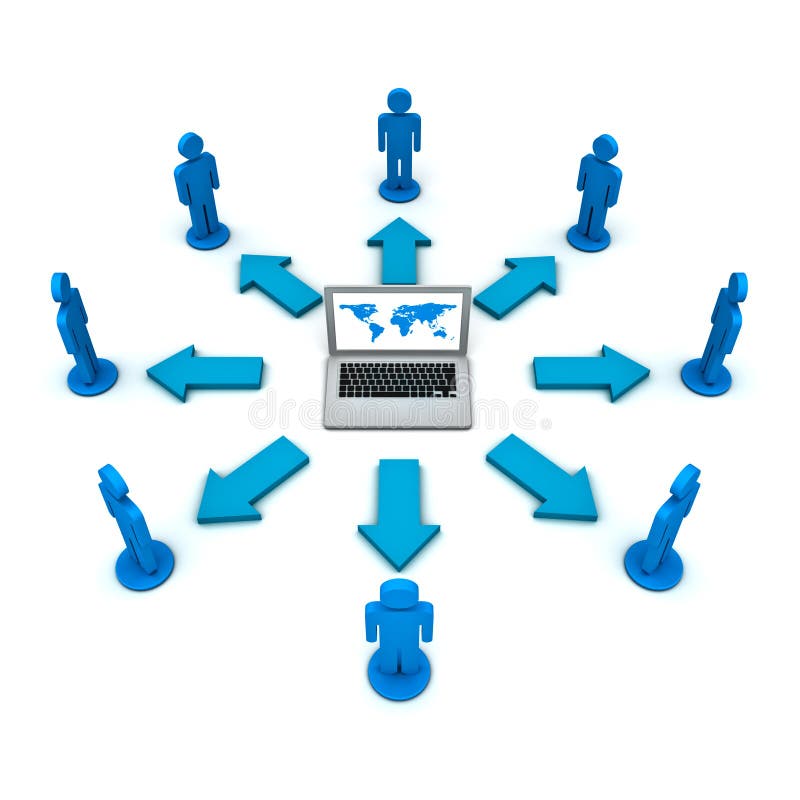 Comunicación Del Internet Y Red Social Stock de ilustración ...