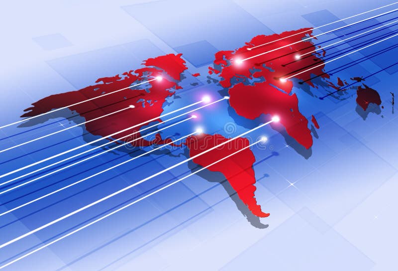 Comunicazioni Di Digital Del Mondo Illustrazione di Stock ...