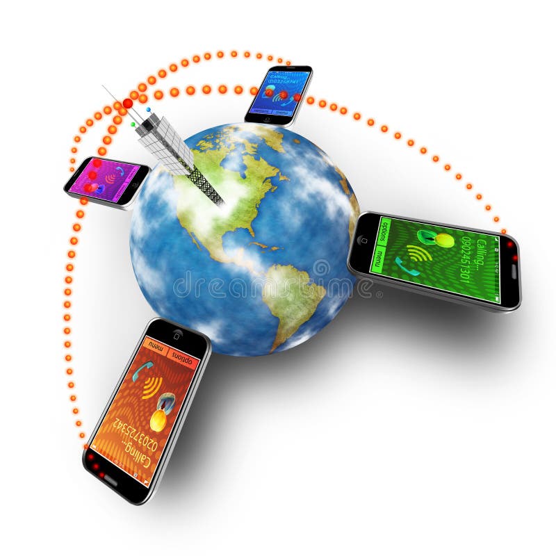 Comunicazioni mobili illustrazione di stock. Illustrazione di trasmetta ...