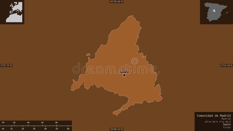 Comunidad De Madrid, Spain - Composition. Pattern Stock Illustration ...