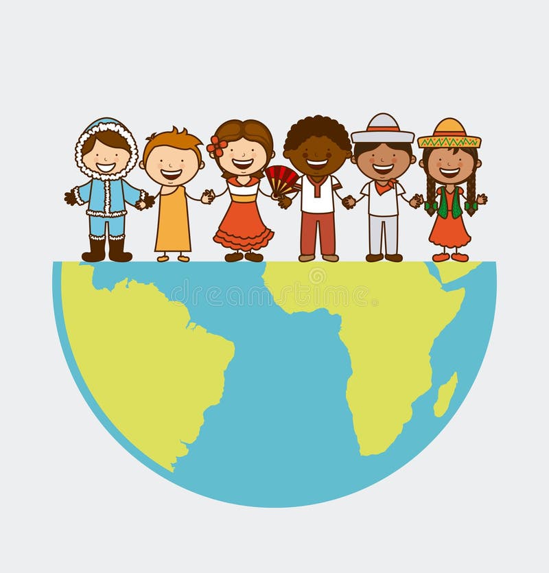 Comunidad multiétnica ilustración del vector. Ilustración de teamwork ...