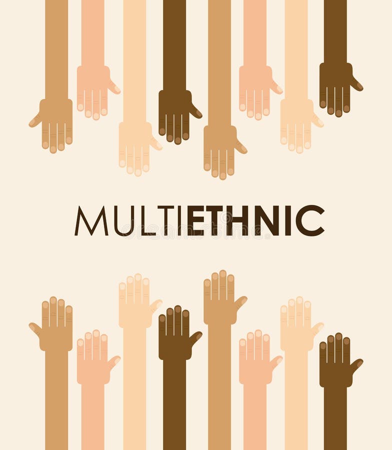 Comunidad multiétnica ilustración del vector. Ilustración de figura ...