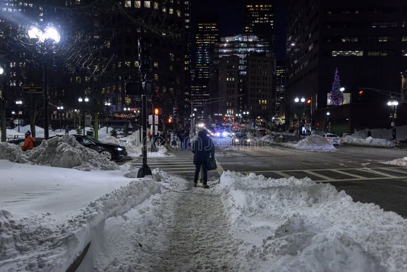Boston Snow Storm editorial photo. Image of snowscape - 3842941