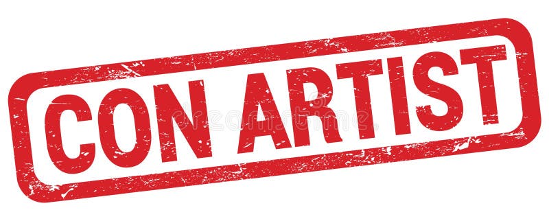 CON ARTIST Text Written on Red Rectangle Stamp Stock Illustration ...