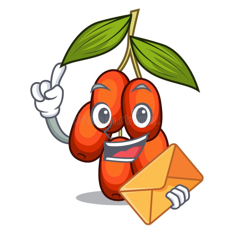 Con La Fruta De La Azufaifa Del Sobre Aislada Con La Historieta ...