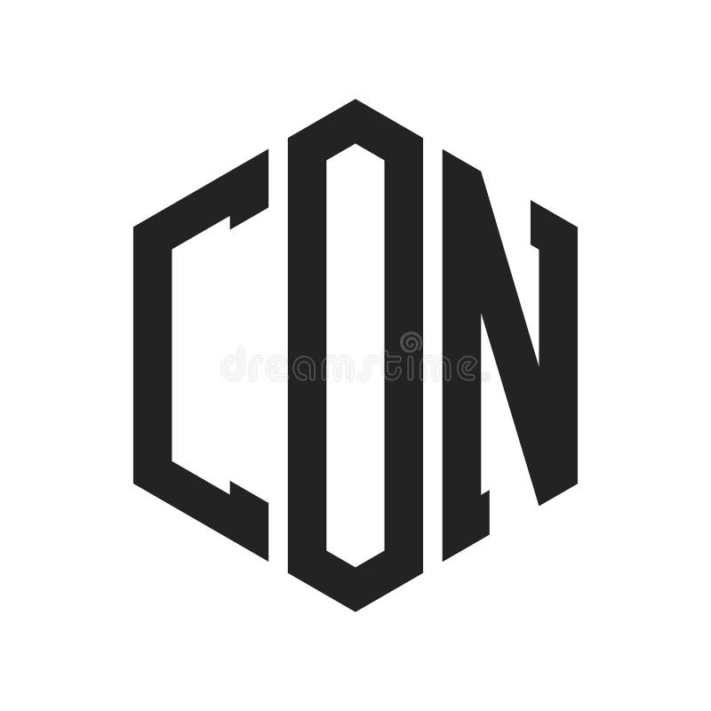CON Logo Design. Initial Letter CON Monogram Logo Using Hexagon Shape ...