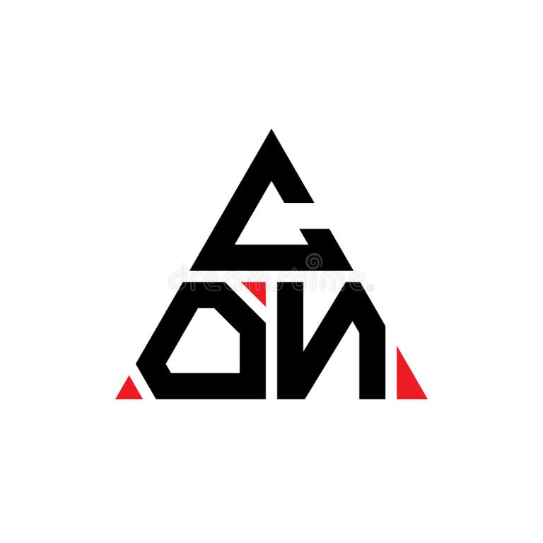 CON Triangle Letter Logo Design with Triangle Shape. CON Triangle Logo ...