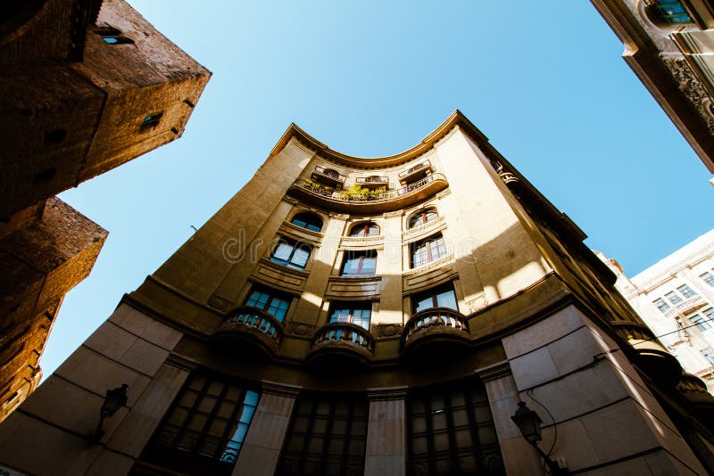 Concave building stock image. Image of architecture - 243015185