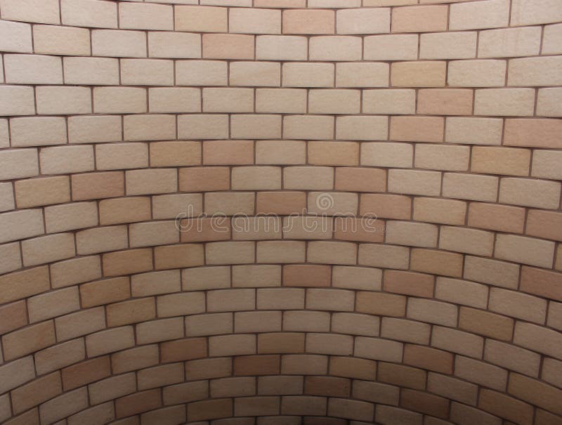 Concave Inward Brick Wall Texture Background Stock Photo - Image of ...