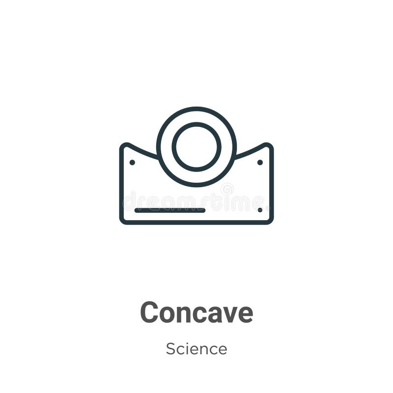 Concave Isolated Icon. Simple Element Illustration From Science Concept ...