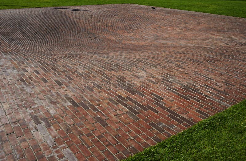 Concave brick wall stock photo. Image of texture, solid - 45308674