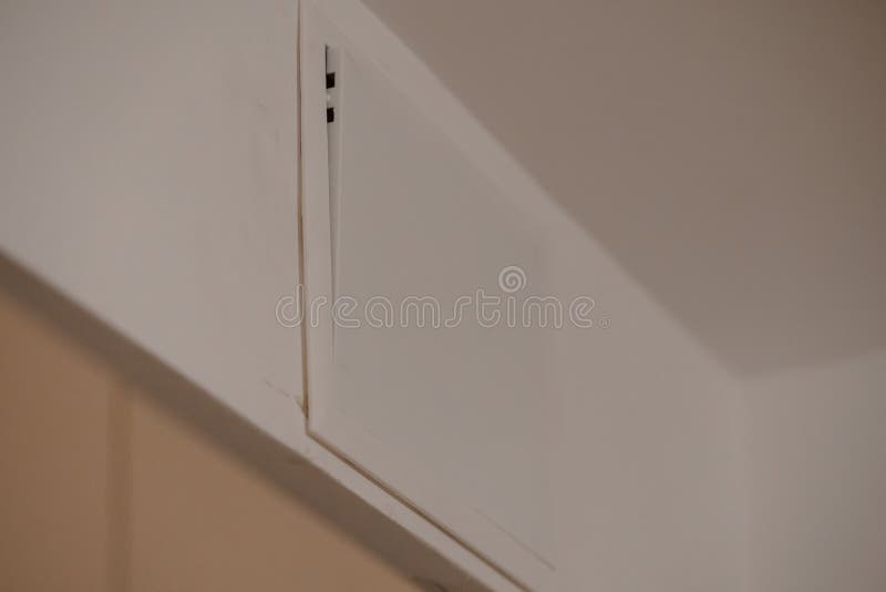 Concealed Access Panel in a Modern Interior Corner Stock Photo - Image ...
