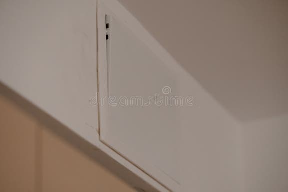 Concealed Access Panel in a Modern Interior Corner Stock Photo - Image ...
