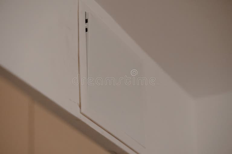 Concealed Access Panel in a Modern Interior Corner Stock Photo - Image ...