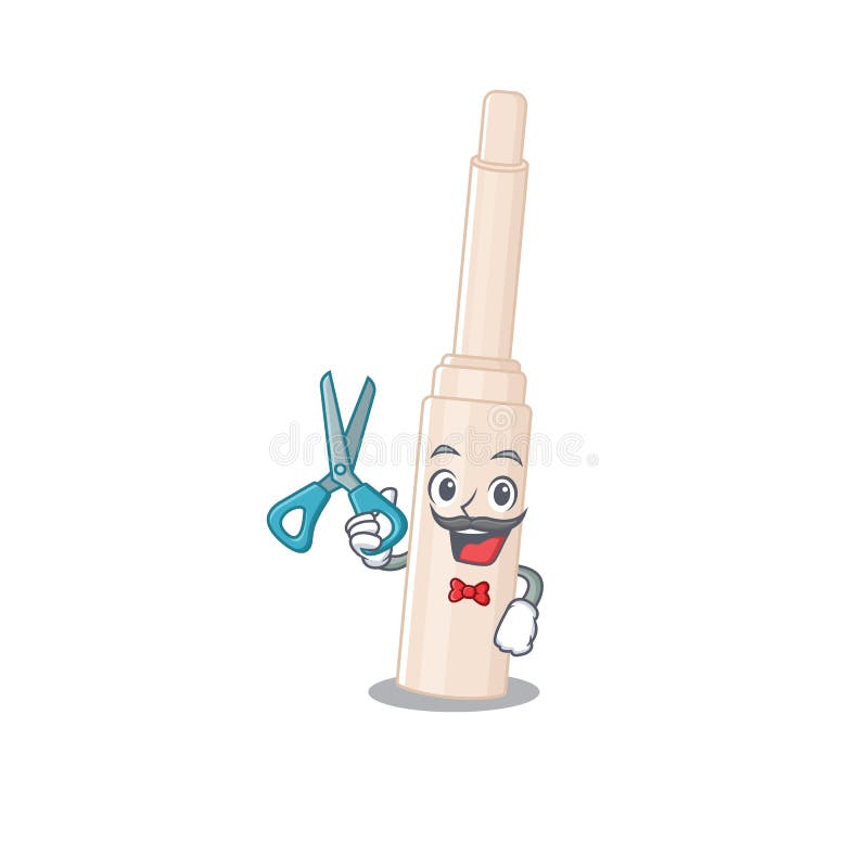 Concealer Stick Cartoon Character Design As Talented Barber Stock ...