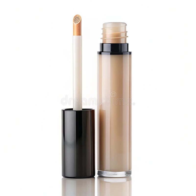 Concealer Wand with Open Cap on White Background Stock Illustration ...