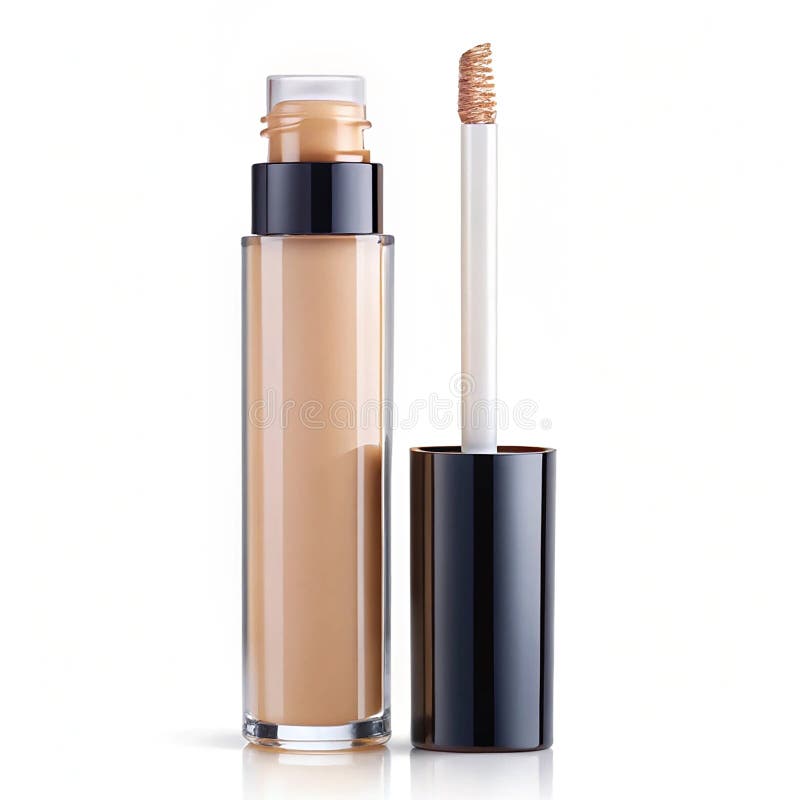 Concealer Wand with Open Cap on White Background Stock Illustration ...
