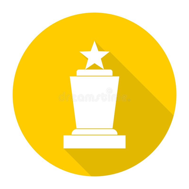 Conceda El Icono Con La Sombra Larga, Ejemplo Del Vector Ilustración ...