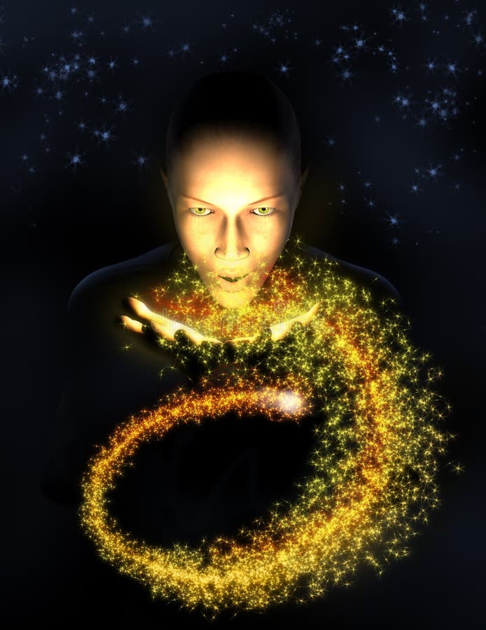 Conceda un deseo stock de ilustración. Ilustración de brillo - 12695218