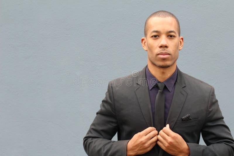 Conceited Elegant Businessman Close Up with Space for Copy Stock Photo ...