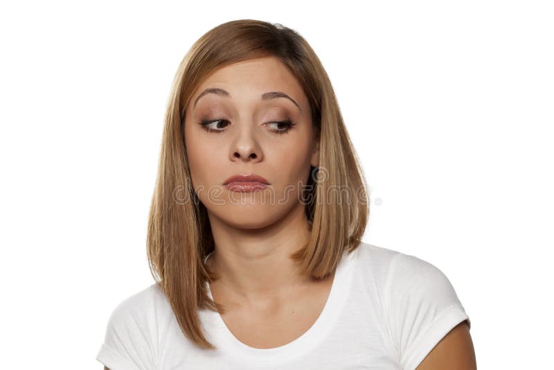 Conceited woman stock image. Image of wondering, looking - 66538685