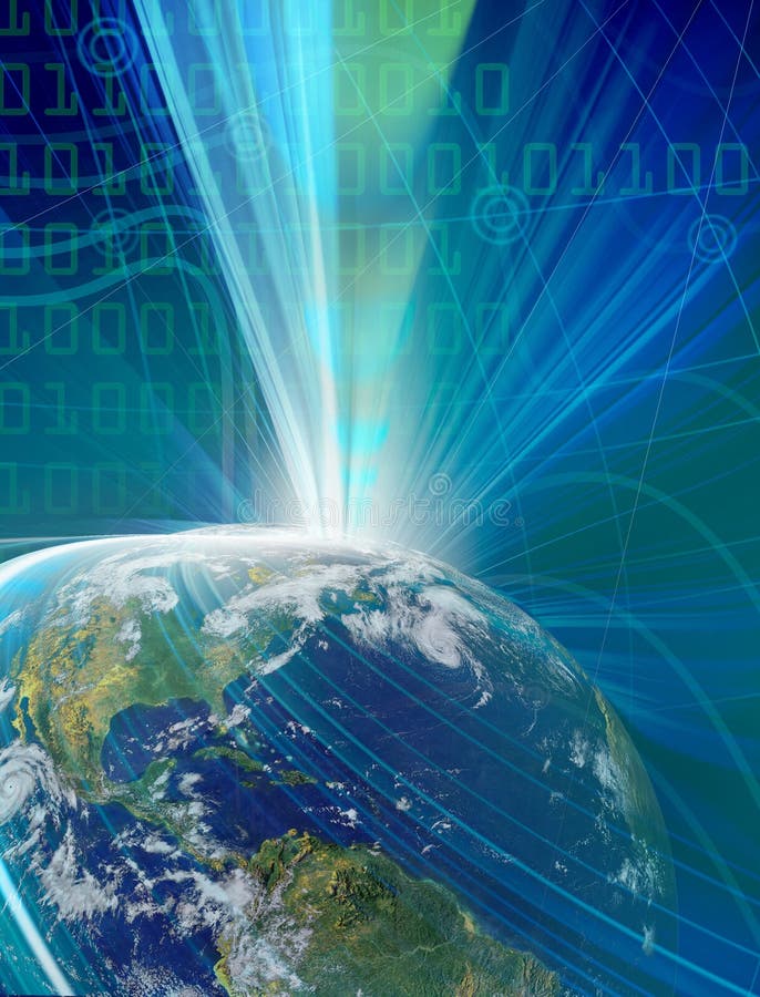 Conceito Abstrato Da Telecomunicação Ilustração Stock - Ilustração de ...