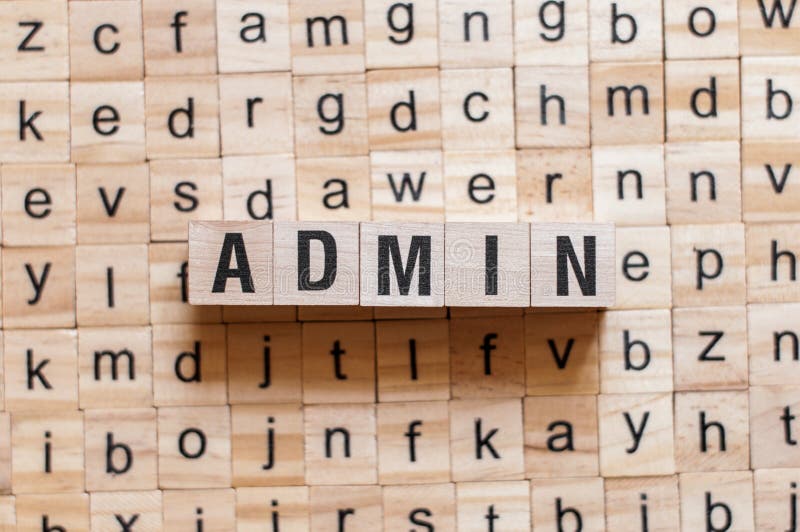 Conceito Da Palavra Do Admin Foto de Stock - Imagem de gerência ...