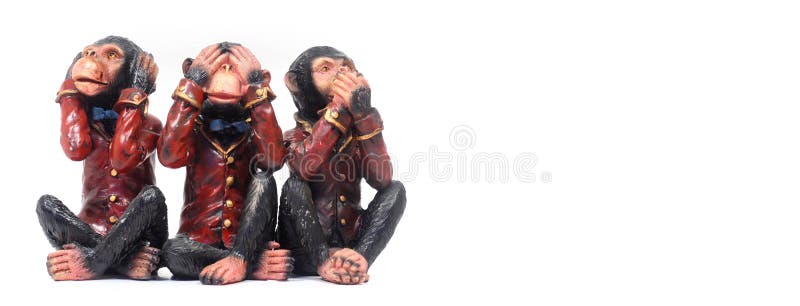 Conceito de 3 macacos foto de stock. Imagem de drama, surdo - 6374418