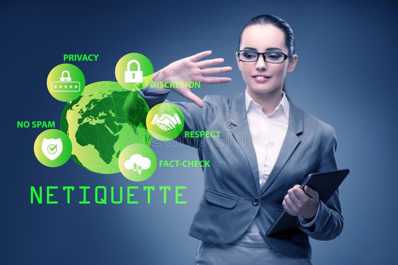 Conceito De Etiqueta E Netiqueta Ilustração Stock - Ilustração de ...
