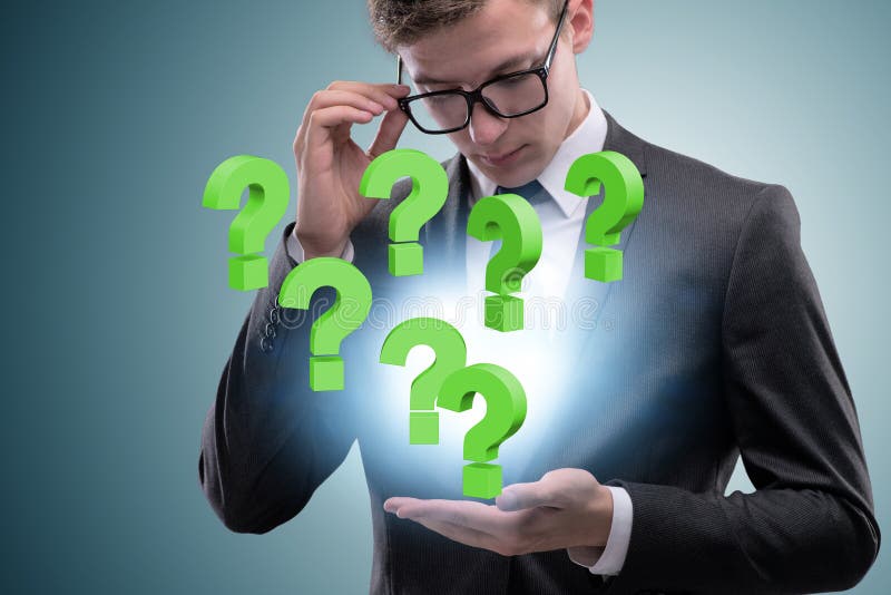 Conceito De Incerteza Com Ponto De Interrogação Foto de Stock - Imagem ...