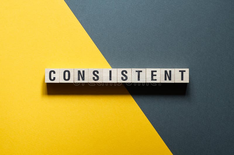 Conceito De Palavra Consistente Em Cubos Imagem de Stock - Imagem de ...