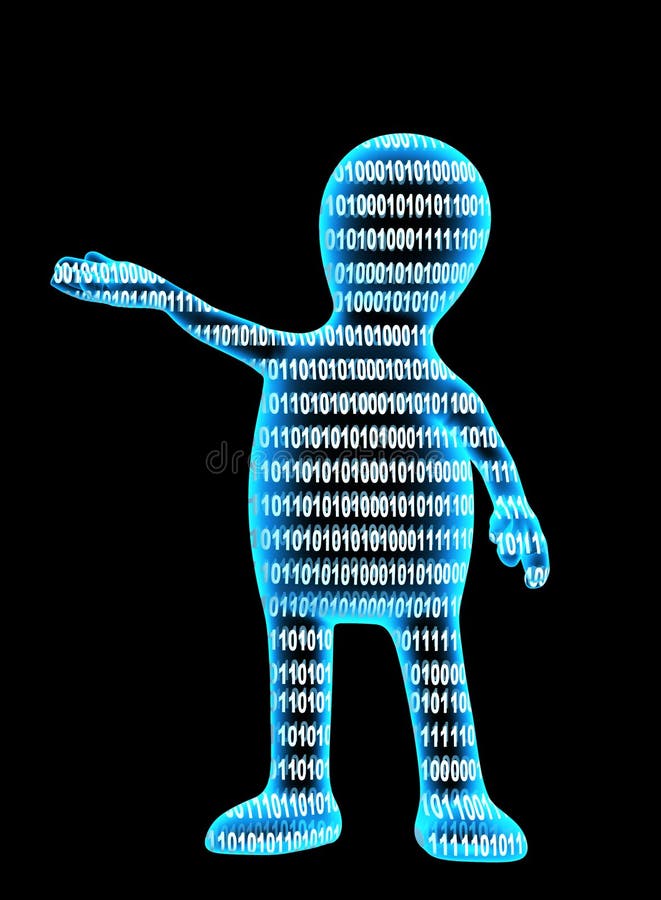 Conceito Do Internet - Pessoa De Um Código Binário Imagem de Stock - Imagem de acessibilidade ...