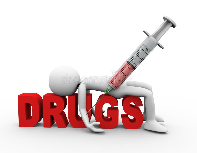 Viciado Em Drogas Do Homem 3d Ilustração Stock - Ilustração de ocupação ...