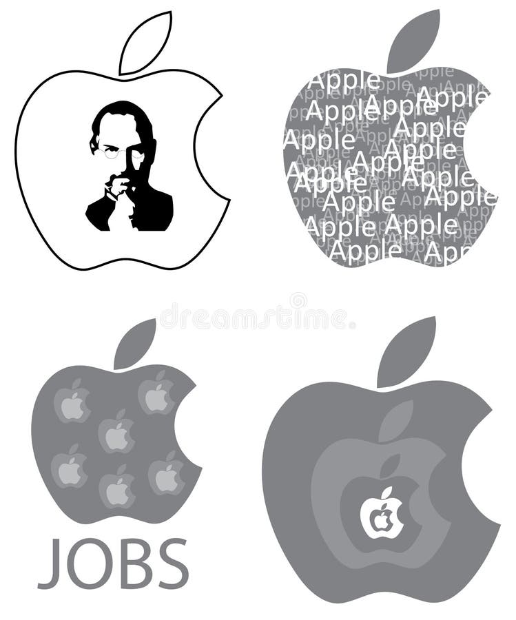Conceitos De Steve Jobs Apple Logo Design Foto Editorial - Ilustração ...
