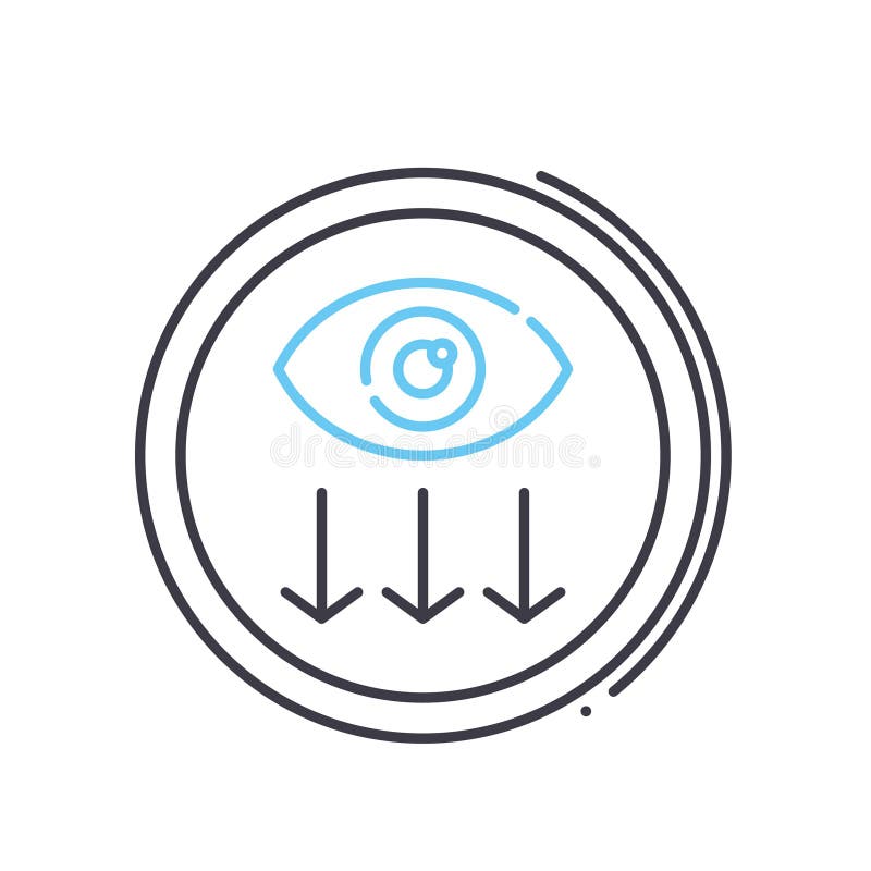 Concentrate Line Icon, Outline Symbol, Vector Illustration, Concept ...