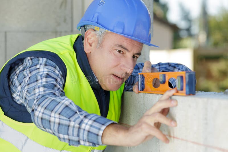 Concentrated Builder Keeping Special Tool Stock Photo - Image of tool ...