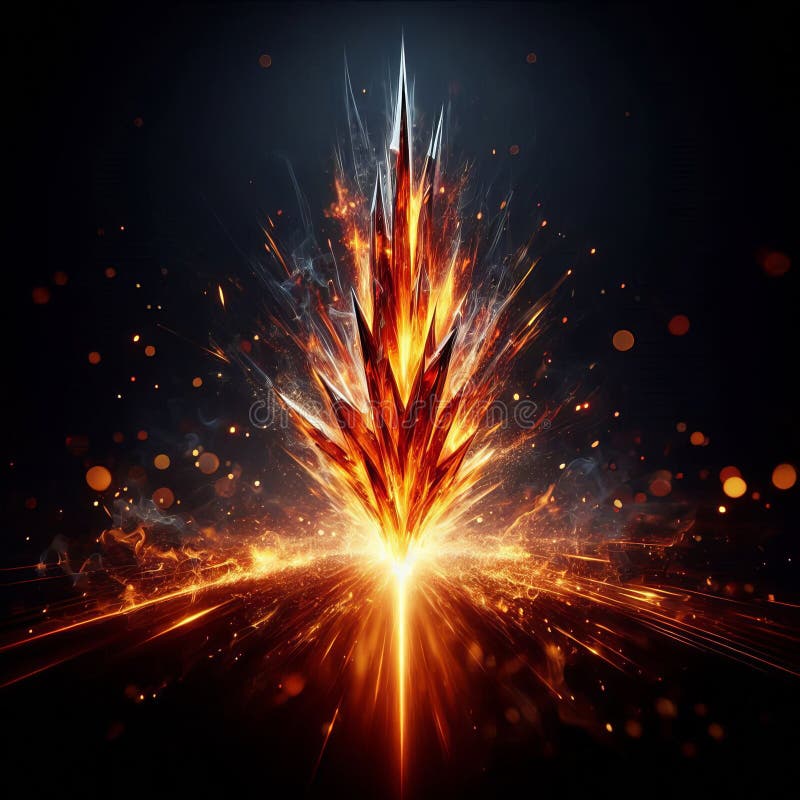 A Concentrated Burst of Fire that Appears As a Shard or Splinter Stock ...
