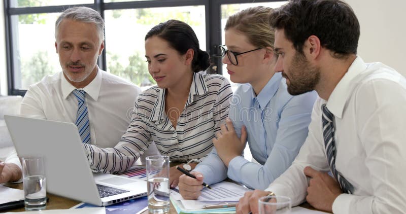 Concentrated Business People Speaking Together Stock Video - Video of ...