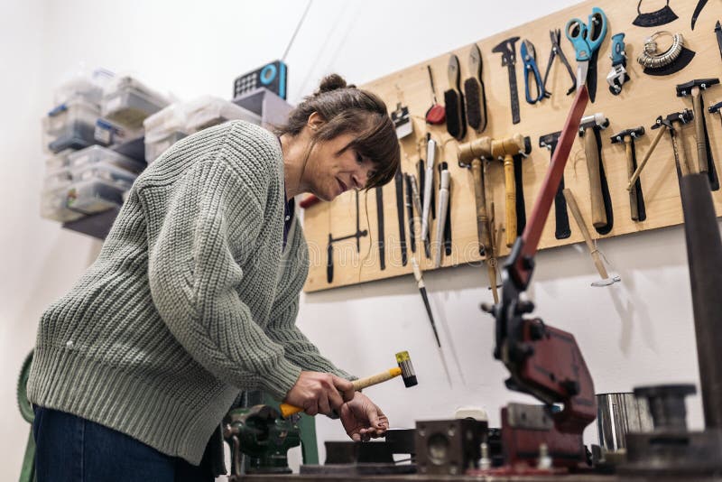 Working in Artisan Workshop Stock Photo - Image of handmade, design ...