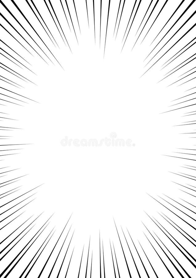 Concentrated Lines Background Vector Illustration. A4 Size Vertical ...