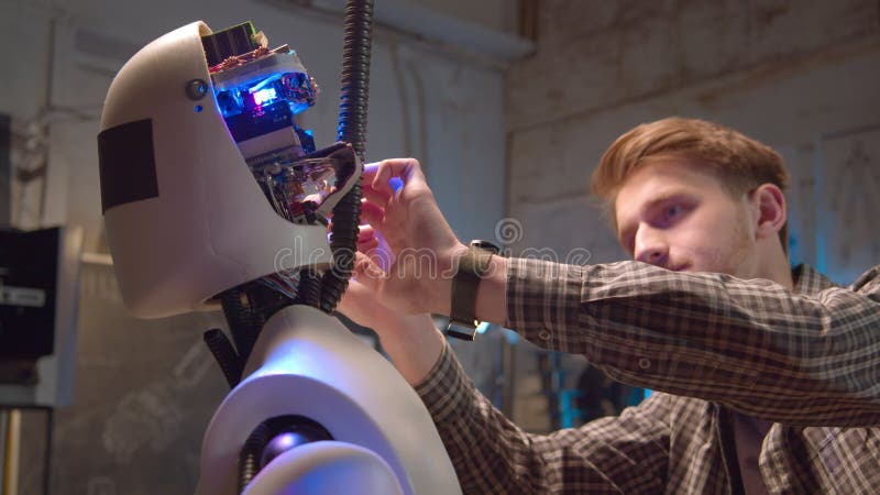 Robot Model Moving His Hands, Future Technology and Toy, Artificial ...