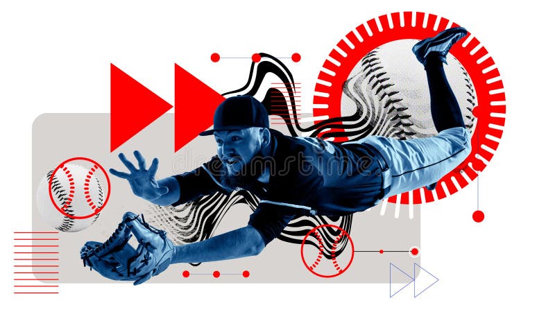 Baseball Player Falling Catching Ball Stock Photos - Free & Royalty ...