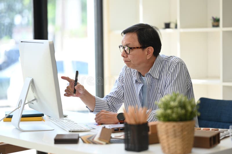 Male Interior Designer Expert Showing Color Palette while Helping ...