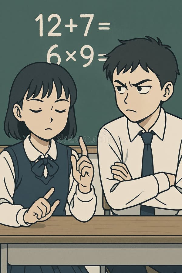 Concentrated Students Thinking about Difficult Mathematics Tasks Stock ...