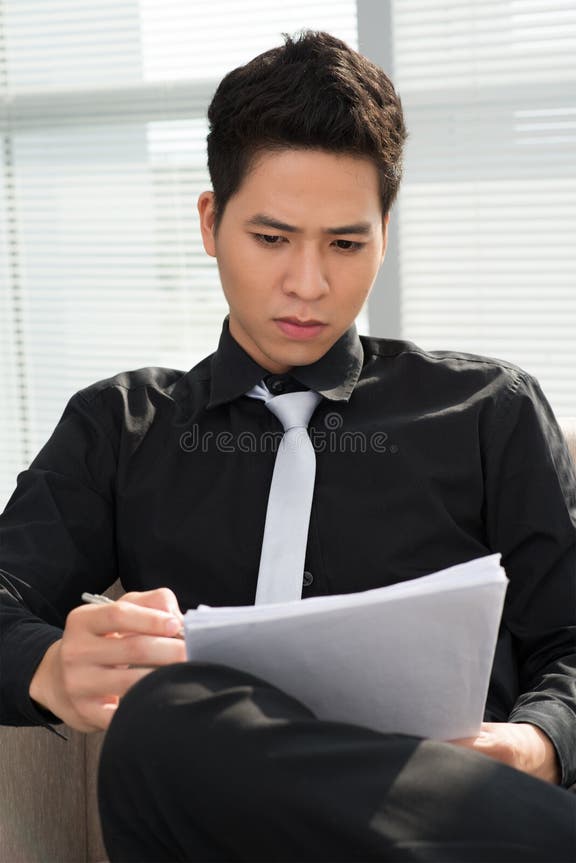 Concentrated on work stock photo. Image of contemplating - 28375880