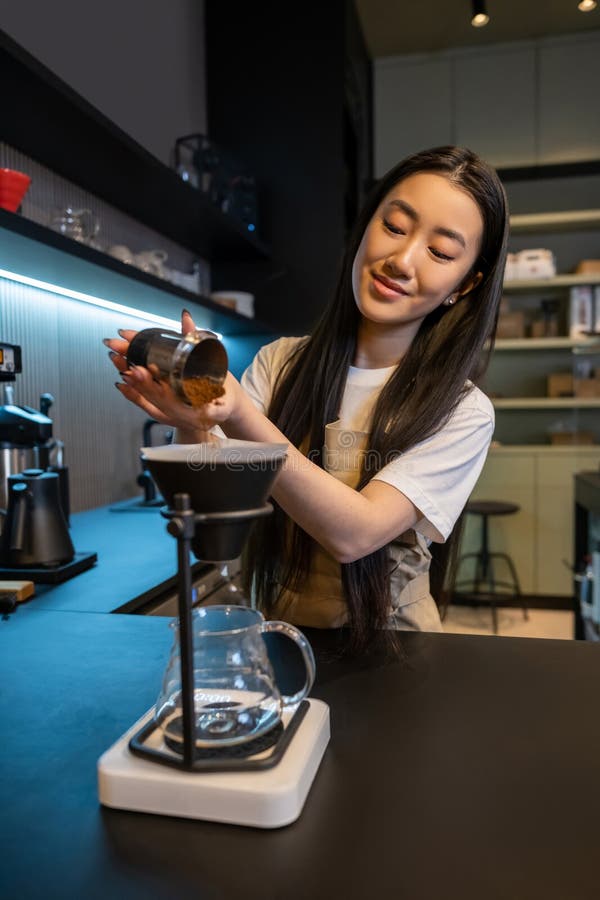 Bartender Making a Caffeinated Drink for a Customer Stock Image - Image of retail, funnel: 276041489